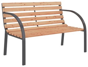 Zahradní lavice 120 cm dřevo a železo - Default Title