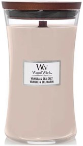 WoodWick – svíčka Vanilla & Sea Salt (Vanilka a mořská sůl) Velikost: malá 85 g