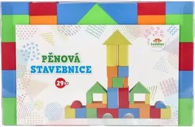 TEDDIES Pěnová stavebnice 29 ks / Stavebnice / Pěna / Plastová krabice