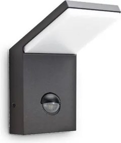 ILUX 221519 LED Venkovní nástěnné svítidlo STYLE AP venkovní nástěnné LED svítidlo se senzorem 9,5W 1150lm 4000K IP54, antracitové - IDEALLUX