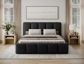Postel Edvige + Dřevěný rám + plynový výtah + kontejner 160x200