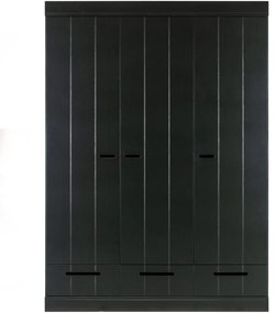 WOOOD Šatní skříň CONNECT černá 140cm