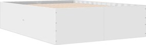 Rám postele bílý 135 x 190 cm kompozitní dřevo 3280944