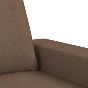 3místná pohovka s podnožkou hnědá 180 cm textil 3201154