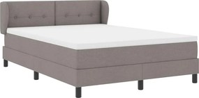 Postel s boxspringem s čelo Taupe 140 x 200 cm textil 3340028