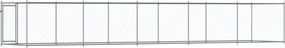 Klec pro psy s dvířky šedá 10 x 2 x 1,5 m pozinkovaná ocel 3209581