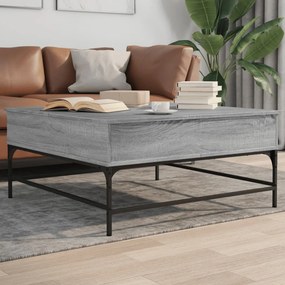 Konferenční stolek šedý sonoma 95 x 95 x 45 cm kompozit a kov 3217067
