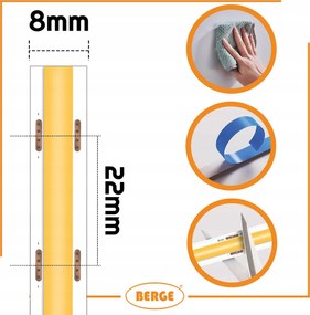 BERGE LED pásek COB Neon 24V - 480D - 9W/m - IP20 - 1m - 990lm - teplá barva