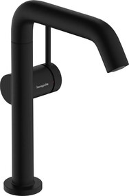 Hansgrohe Tecturis S, páková umyvadlová baterie 210 Fine CoolStart EcoSmart+ s otočným výtokem a odtokovou soupravou, černá matná, HAN-73360670