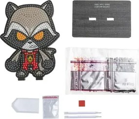 CRYSTAL ART Diamantové malování Postavička Rocket / Se stojánkem