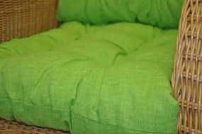 Relaxační křeslo DOLORES — ratan, látka, medová / více barev Oranžový melír