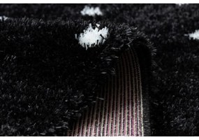 Kusový koberec shaggy Dots antracitový 160x220cm