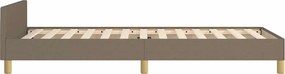 Rám postele bez matrací taupe 90x190 cm textil 3125102