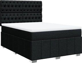 Box spring postel s matrací černá 160x200 cm textil 3294028