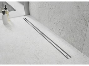 Mexen Flat nerezový sprchový žlab s rotačním 360° sifonem 60 cm, vzor SLIM, 1041060