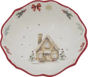Vánoční keramická miska Chalet de Noël – Ø 14*4,5 cm / 300ml