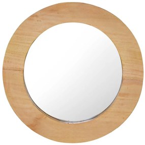 Nástěnné zrcadlo 40 cm teak kulaté 288805