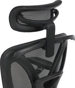 Kancelářská ergonomická židle PORTE II — síťovina, černá