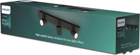 Philips - LED RGBW Stmívatelné bodové svítidlo RUNNER 3xGU10/6,5W/230V černá