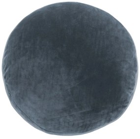 Tmavě modrý dekorativní polštář z mikrovlákna Tiseco Home Studio Marshmallow, ø 40 cm