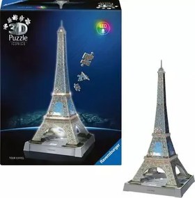 Ravensburger 3D Puzzle Iconics: Eiffelova věž (Noční edice) / 216 dílk