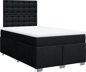 Box spring postel s matrací černá 120x200 cm textil 3290471