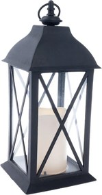 Černá LED lucerna na baterky (výška 30,5 cm) – Dakls