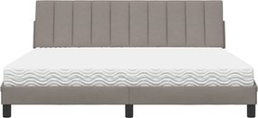 Postel s matrací Hanko taupe 180 x 200 cm textil 3310549