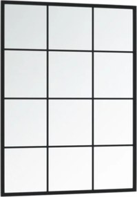 vidaXL Nástěnné zrcadlo černé 80 x 60 cm kov [342207]