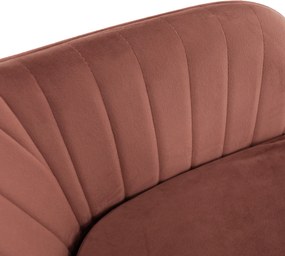Designové křeslo, růžovohnědou Velvet látka, ZIRKON