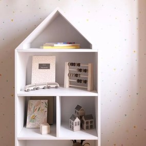 Bílá lakovaná dětská knihovna Kave Home Celeste 105 x 50 cm