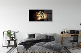 akrylový obraz Kolo černé pozadí 100x50 cm