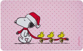 PEANUTS Snídaňové prkénko Snoopy s vánoční čepičkou - růžová
