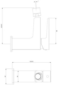 OMNIRES PM7420CR - Bidetová baterie PARMA 12,25 cm lesklý chrom