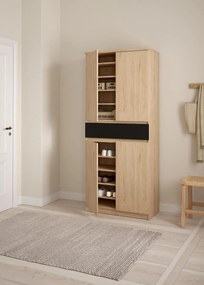 FALCO Botník Simplicity 210 jackson hickory/černý mat