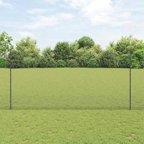 Svařovaná drátěná plotovina s tyčkami 10 x 1,5 m Šedá Síťovina 3336575