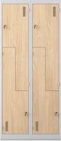 Šatní skříň typu L šedá / dub sonoma: Eco Design JULIA, 800 x 1850 x 450 mm