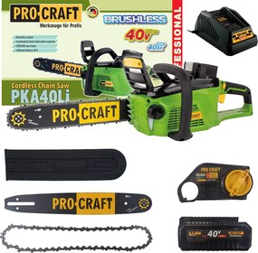 Procraft PKA40Li 40V SET - akumulátorová řetězová pila (s 4 Ah akumulátorem a nabíječkou)