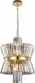 Milagro Lustr Aurelia Gold 8xE14 Křišťálová lampa 1 ks