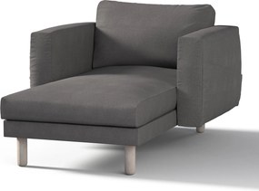 Potah na IKEA Norsborg šezlong s loketními opěrkami barva šedá látka pletený vzor
