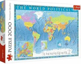 Trefl - Puzzle - Politická mapa světa / 2000 dílků / 96 x 68 cm / věk