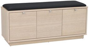 Rowico světle hnědá lavice s úložným prostorem CONFETTI a černým sedákem 106 cm 103767