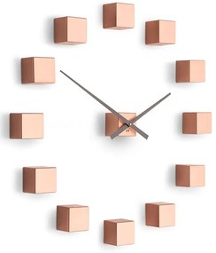 Designové nástěnné nalepovací hodiny Future Time FT3000CO Cubic copper