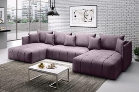 MEBLE ROBERT DAVOS U sedací souprava lila 353 x 83 x 180 cm