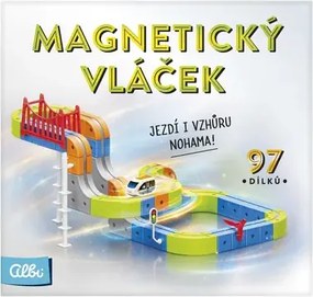 Magnetická stavebnice Vláček 97 dílků / Vláčkodráha / dobíjecí baterie