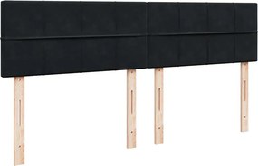 Box spring postel s matrací černá 180x200 cm samet 3287808