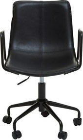 Černá kancelářská židle z imitace kůže Branson – Premier Housewares