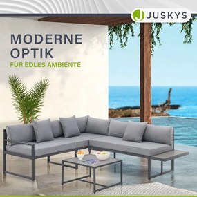 Juskys Zahradní sedací souprava St. Tropez pro 4 osoby Barva: Bílá
