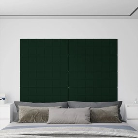 Nástěnné panely 12 ks tmavě zelené 90 x 30 cm samet 3,24 m²,  344128