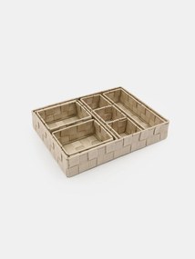 Sinsay - Sada úložných krabiček 6 pack - béžová